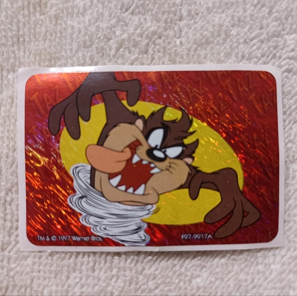 Warner Bros. | Other | Vintage Looney Tunes Taz Vending Machine Sticker ...